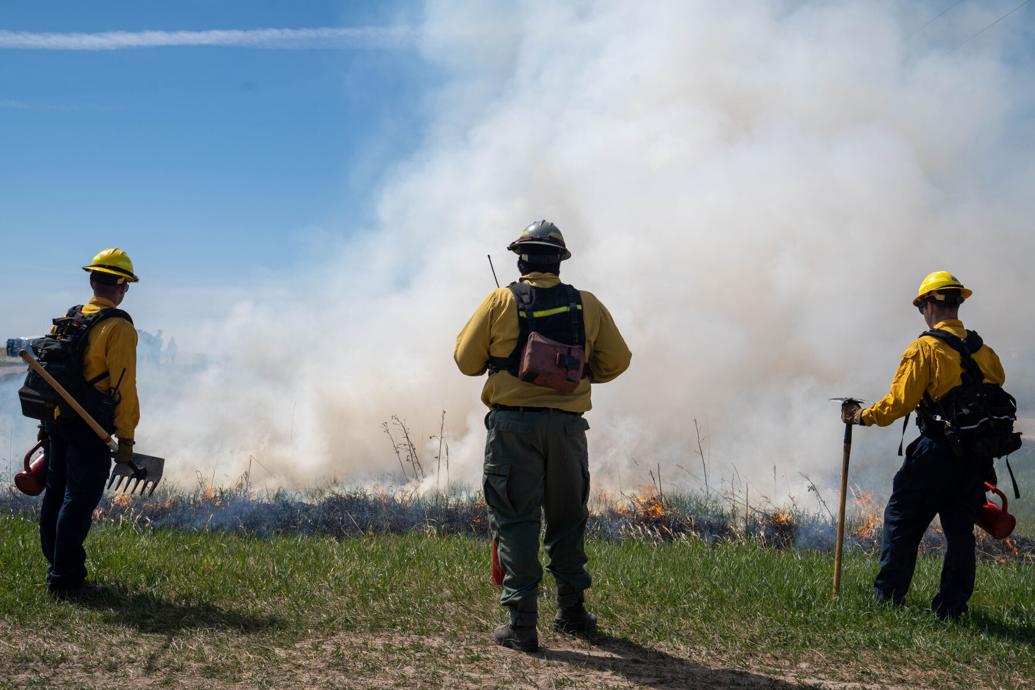 PHOTOS: Rapid City Fire conducts controlled burn at Vickie Powers Park