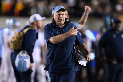Oct 17, 2025; Berkeley, California, USA; North Carolina Tar Heels head ...