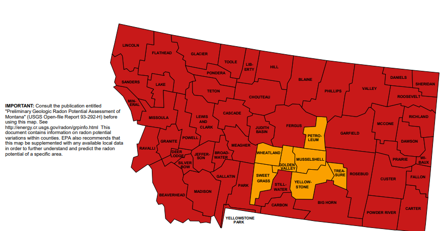 Cheap test kits for radon, found at high levels in Montana