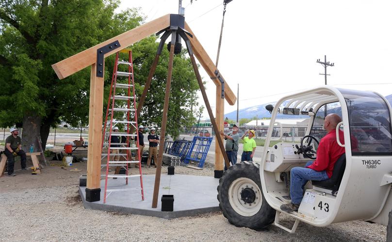 Built for bikers: New bicycle rest area coming together at fairgrounds