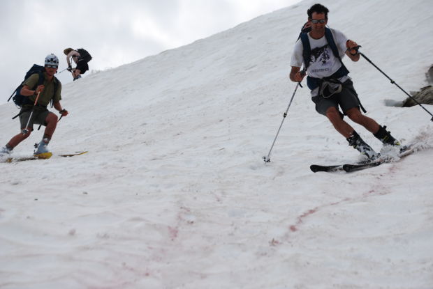 Summer skiing in the Bitterroots: snow, sun, mosquitoes