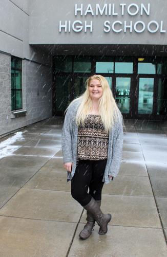 High school senior gives teen dating violence presentation