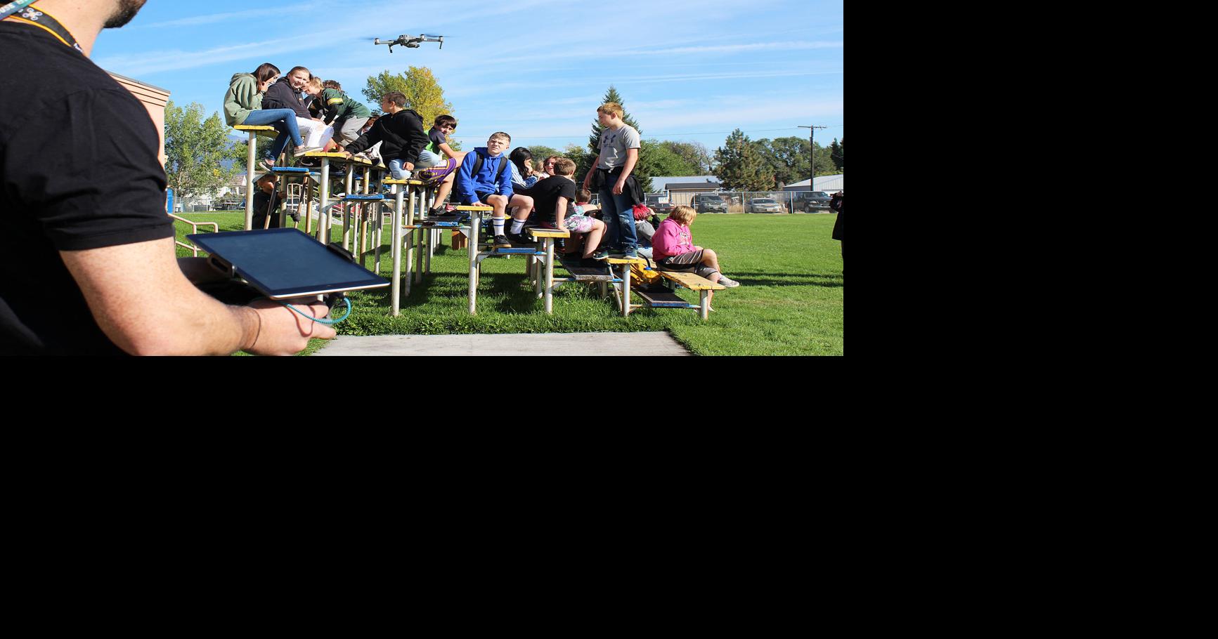 Victor launches robotics class with drone demonstration