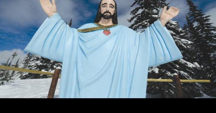Overzealous high-five breaks hand off Whitefish Jesus statue