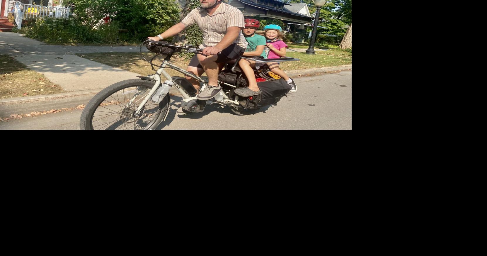 Out 'n' About: Bike Happy: A two-wheeled electric dad bus | GO | record ...