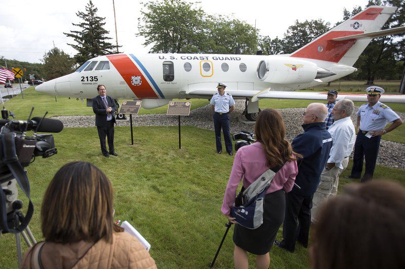Retired Coast Guard jet installed as display | Local News | record ...