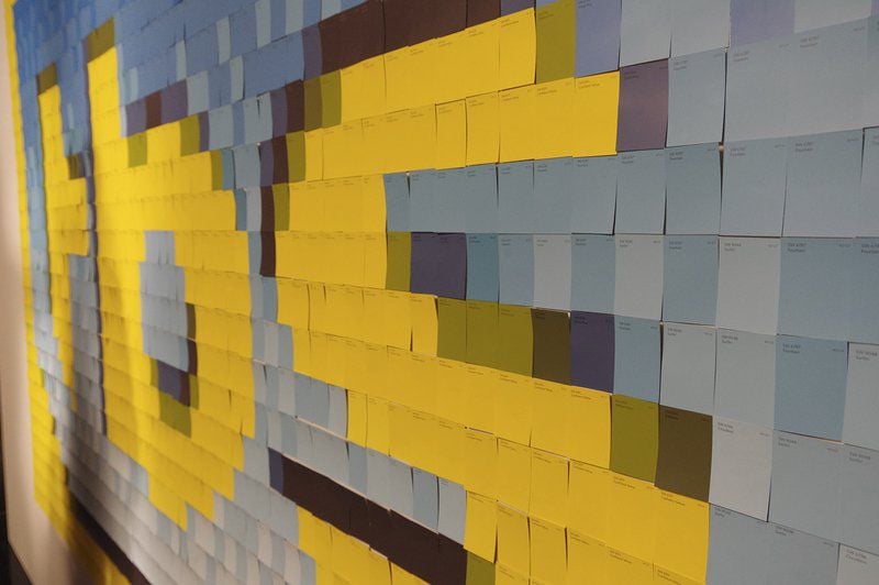 Artist creates paint-chip mosaic for TV commercial | Local News ...