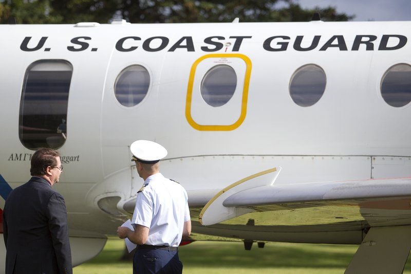 Retired Coast Guard jet installed as display | Local News | record ...
