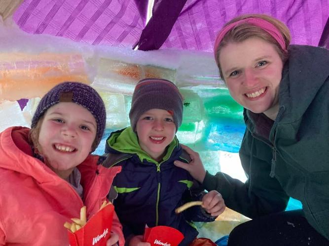 Family creates rainbow igloo of ice | News | recordargusnews.com