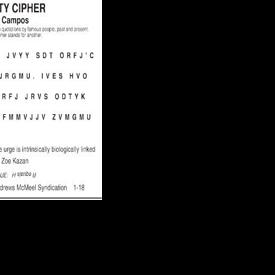 CELEBRITY CIPHER | Entertainment | recordargusnews.com