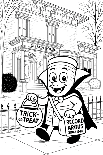 Halloween Argus coloring pages in time for 'Scariest House in America ...