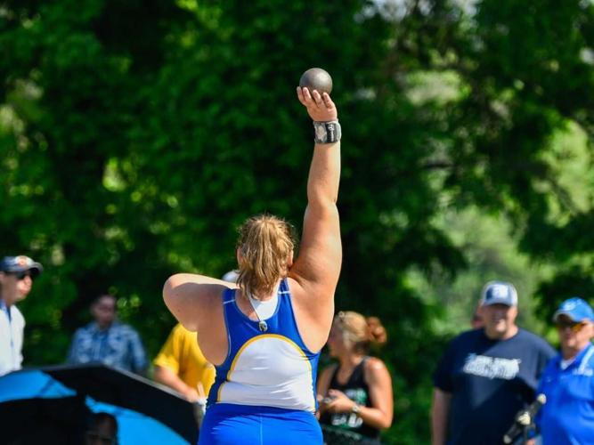 Maggie Goodlin places third in the shot put, McElhaney sets another GHS ...