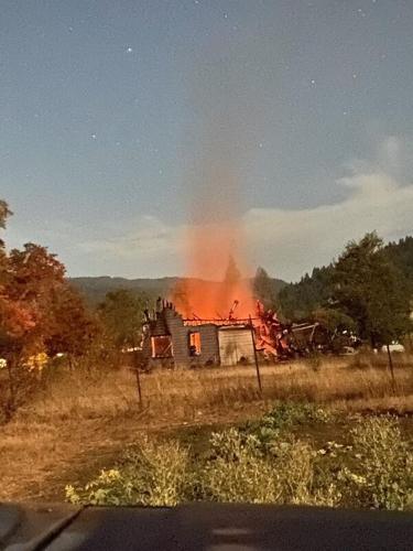 The Hoopa Volunteer Fire Department runs out of water as they fight a ...