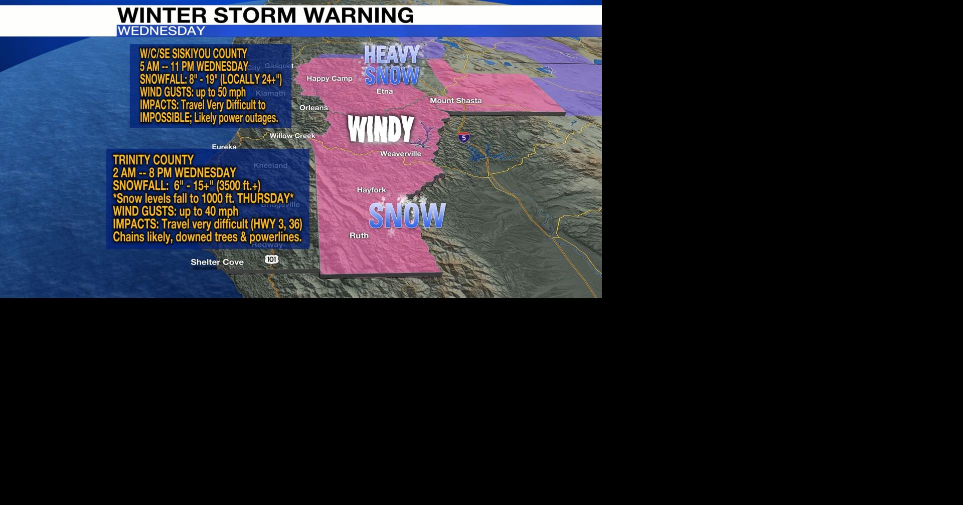 NEW Winter Weather Alerts issued for mid-week storm system | Local-news ...