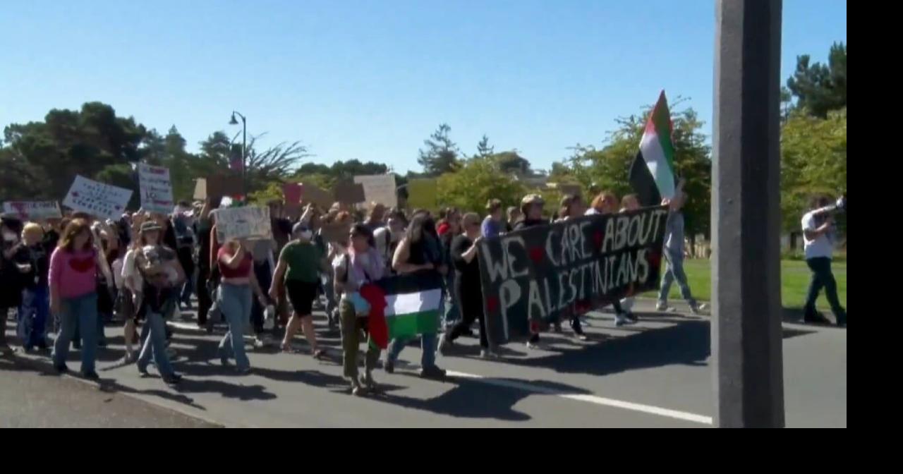 Hundreds of Students Protest War in Gaza at Cal Poly Humboldt | Local ...