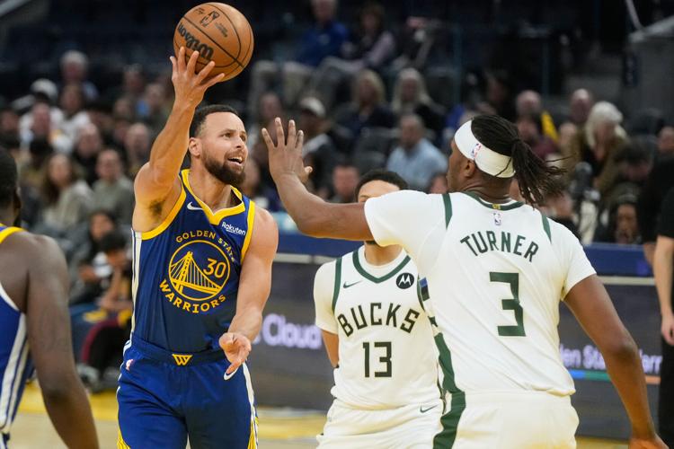 Stephen Curry, Jimmy Butler lead Warriors past Bucks, 120-113 ...