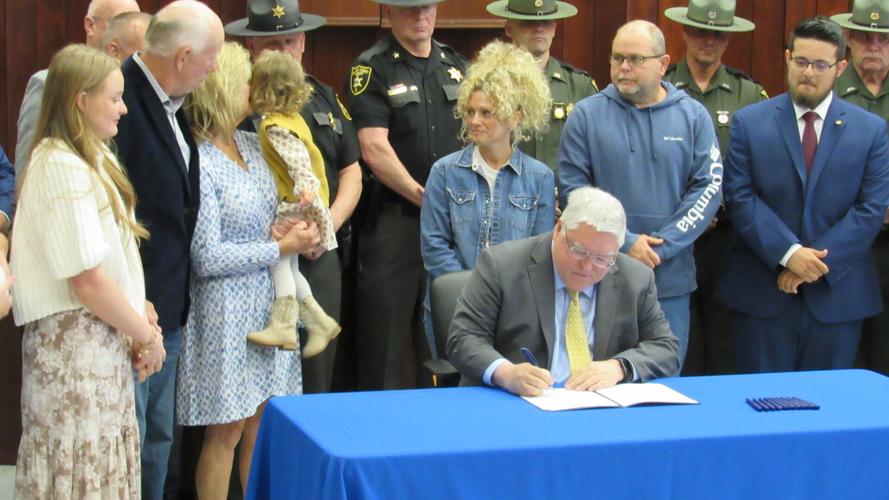 Gov. Patrick Morrissey travels to Beckley to sign Baylea's Law | Under ...