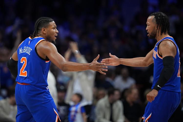 Knicks bury 76ers 144-114 behind Game 4 3-point barrage, back in East ...