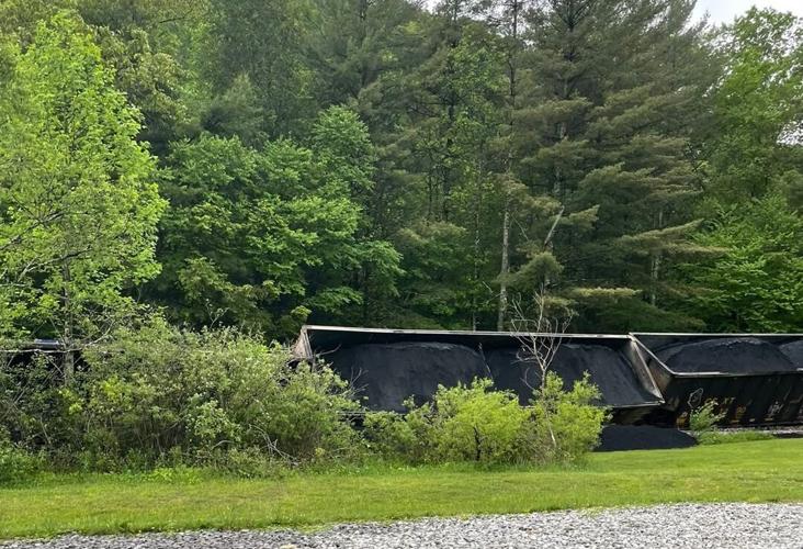 CSX train derails loaded coal cars after bridge collapse on Piney Creek ...