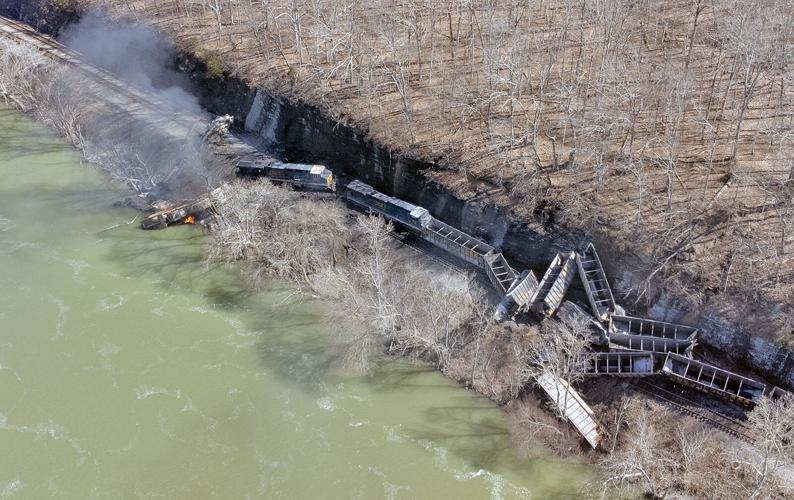 Water company stops drawing from New River after train derailment ...