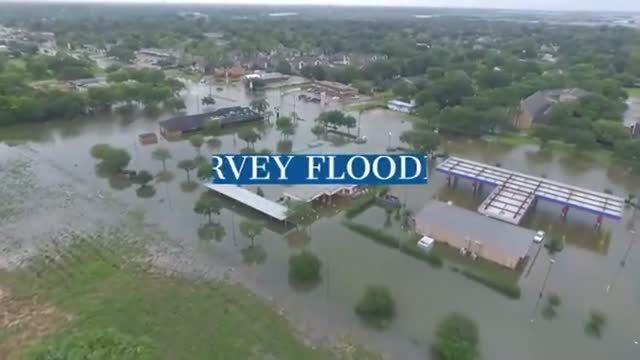 VIDEO: New aerial footage shows flooding south of Houston | News ...