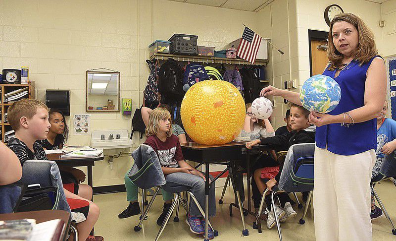 Fifth grade teacher prepares students for solar eclipse viewing (WITH ...