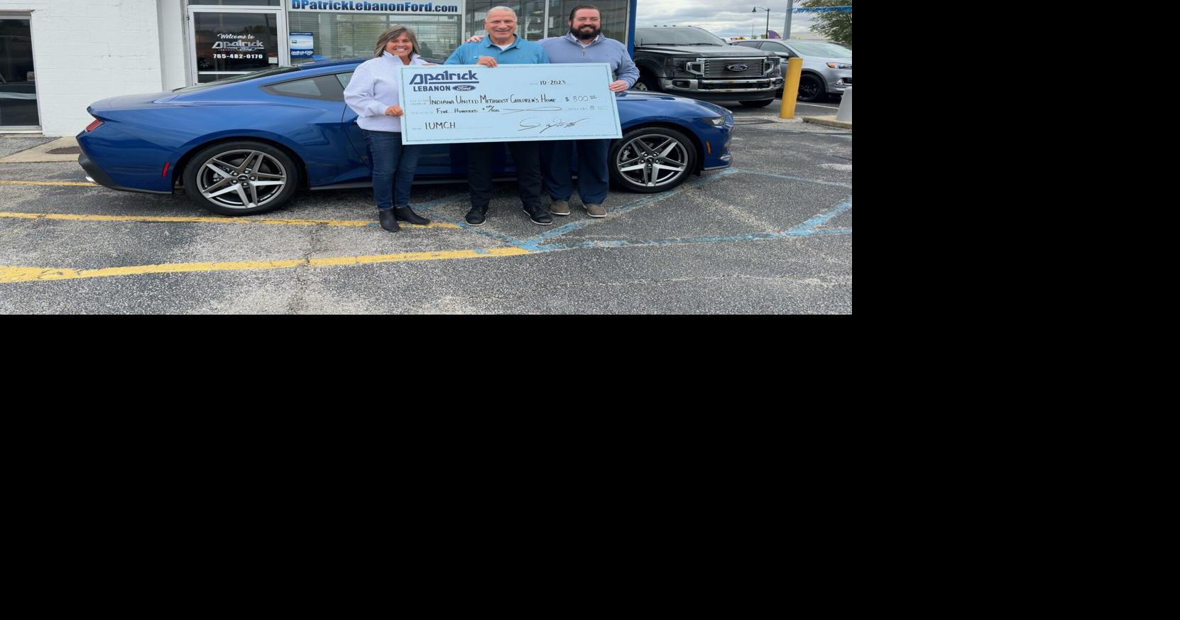 D-Patrick Lebanon Ford presents check to United Methodist Children's ...