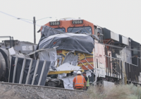 Freight train collides with semi outside of Simplot Don Plant near ...