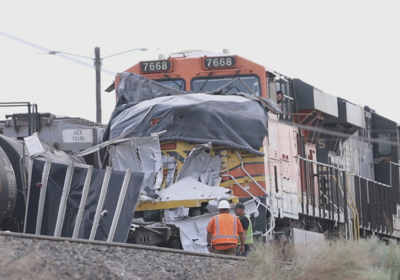 Freight train collides with semi outside of Simplot Don Plant near ...