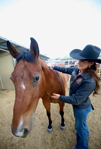 Archer’s Charly Miller and her horse 'Short Go' play the racing game ...