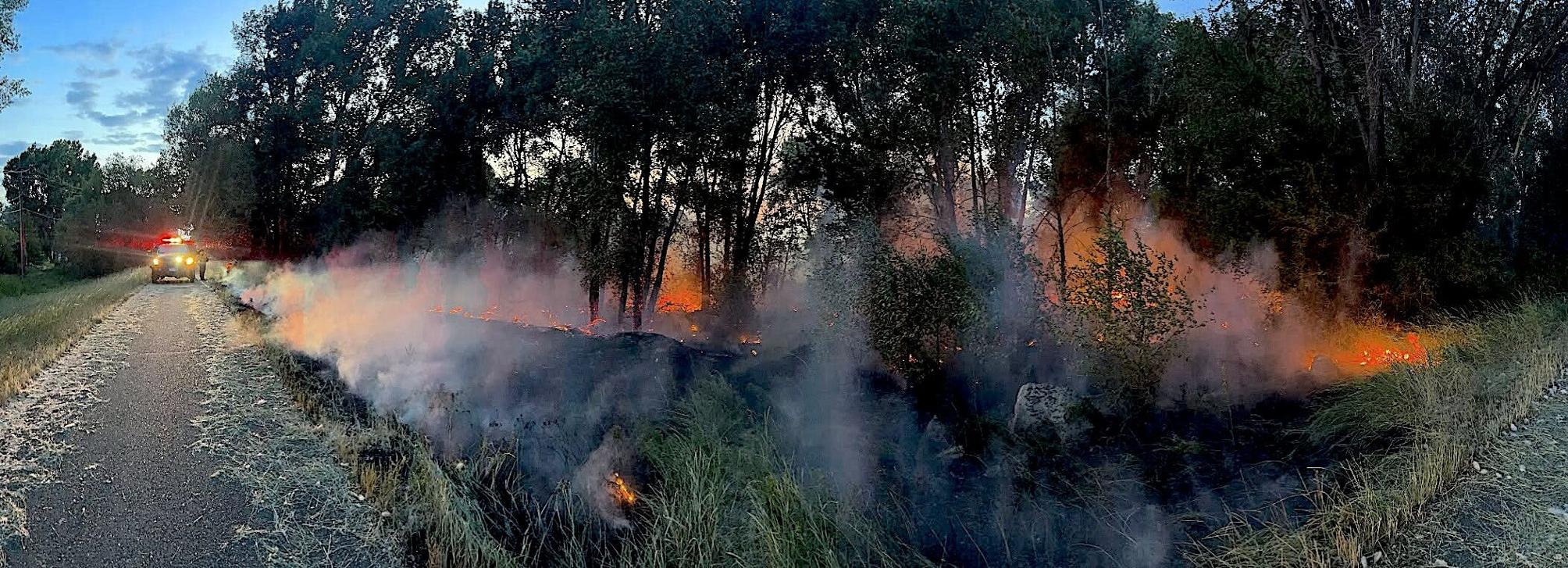 Fire contained at greenbelt east of North Second East | Local News ...