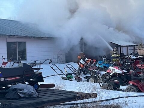 Flames destroy Sutton Saw Service Tuesday afternoon in Ashton | Local ...
