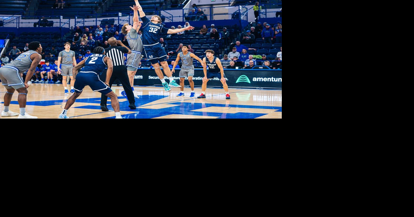 USU men’s basketball: Aggies soar by Falcons in lone meeting of regular ...