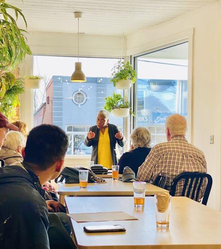 Colonel Pamela Stevenson meets prospective voters at Berea's Nightjar ...
