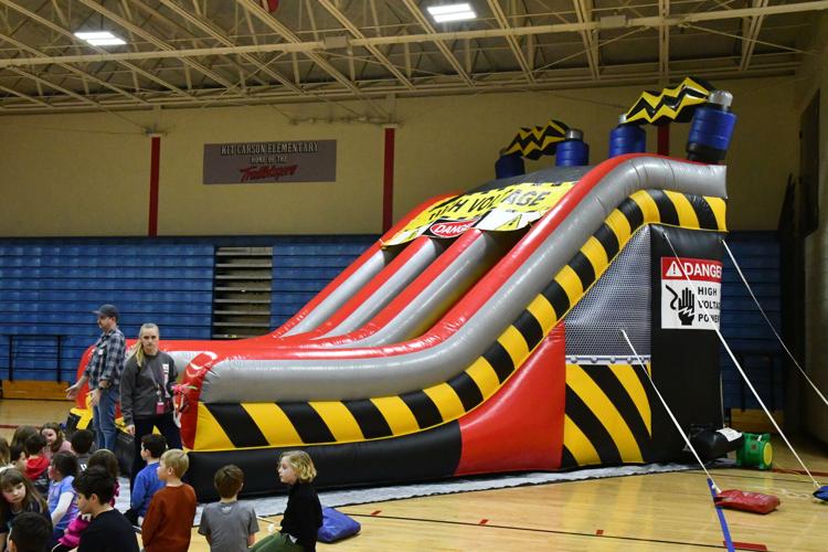 Retiring Kit Carson teacher celebrates birthday with inflatables, dance ...