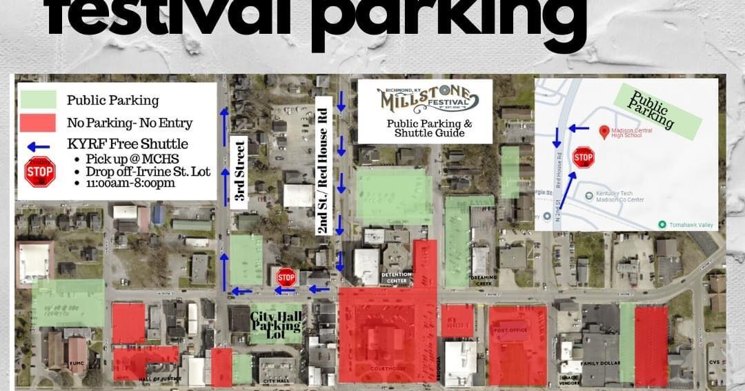 Millstone Festival Parking map | | richmondregister.com