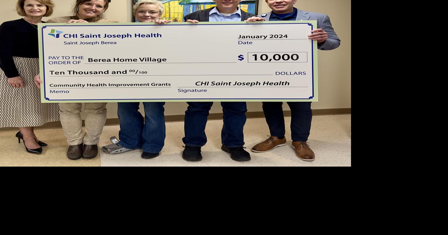 Saint Joseph Berea awards $10,000 grant to Berea Home Village | News ...