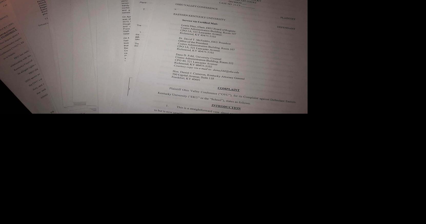 EKU launches countersuit against OVC; school officials tried to work ...