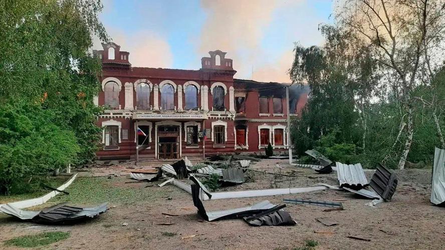 Ukrainian drone attack triggers fire at a Russian oil terminal ...
