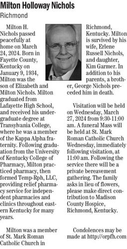 Obits | | richmondregister.com