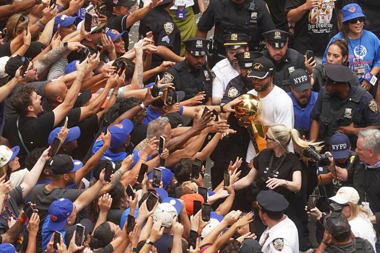 New York Knicks revel in their NBA victory parade as joyous fans and ...
