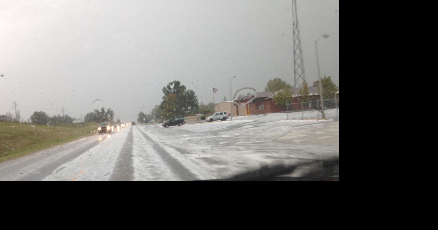 Hail covers ground in places but causes no serious damage | News ...