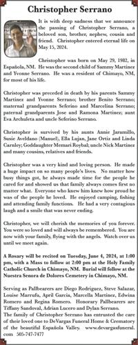 christopher serrano chimayo