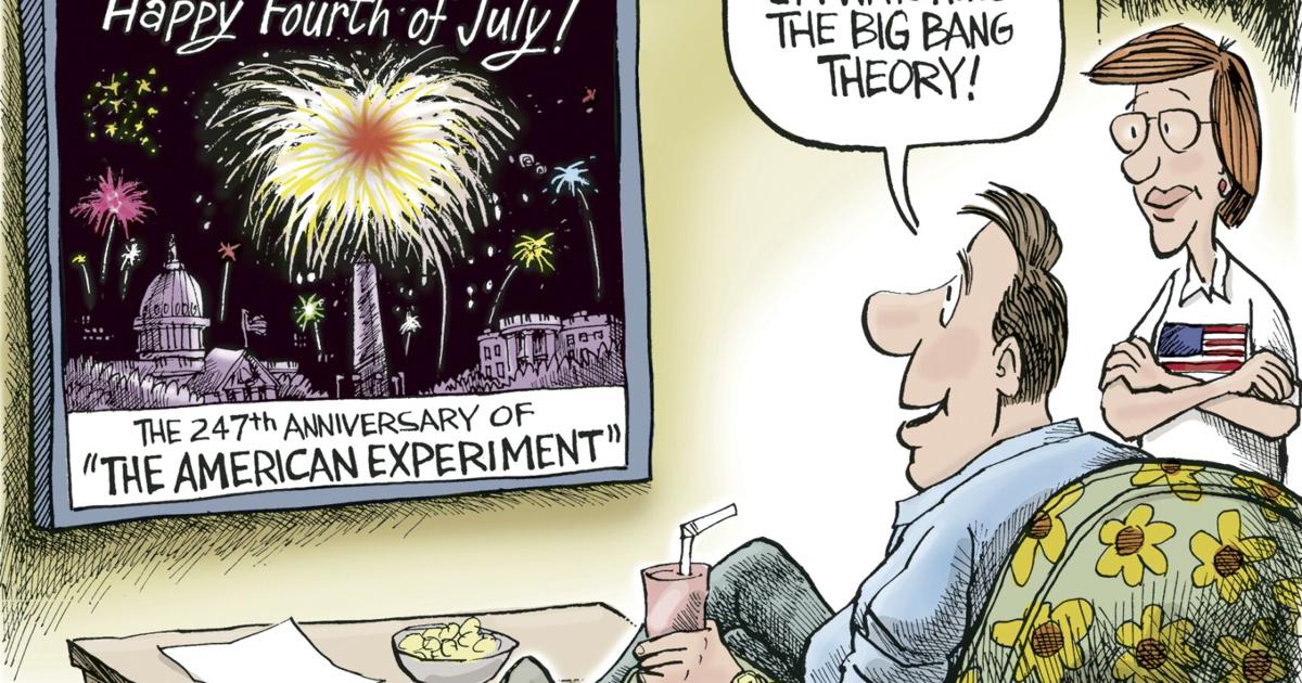 Cartoon Happy Fourth Of July News