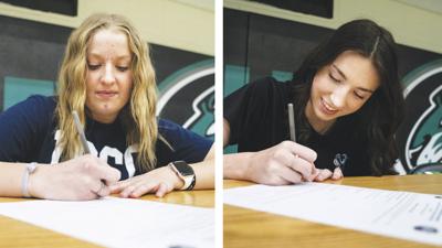 Donahue, Atnip sign for college play | Sports | rivertonranger.com