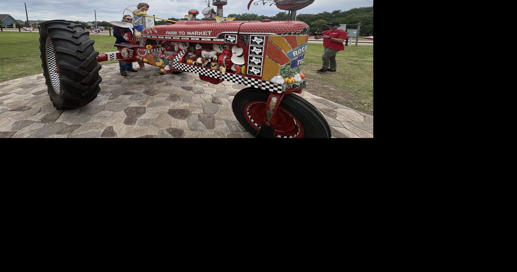 Mosaic tractor stands as tribute to Rockwall's history surrounding farm ...
