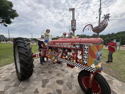 Mosaic tractor stands as tribute to Rockwall's history surrounding farm ...