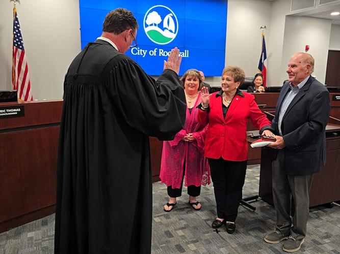 Pair of newcomers, one incumbent sworn in alongside new Rockwall mayor ...