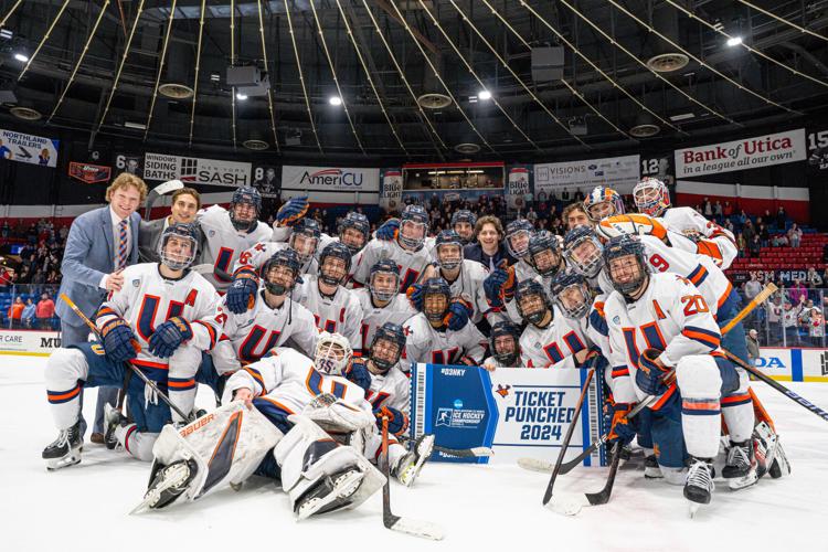 Utica University men's hockey wins a spot in the Frozen Four | Utica ...