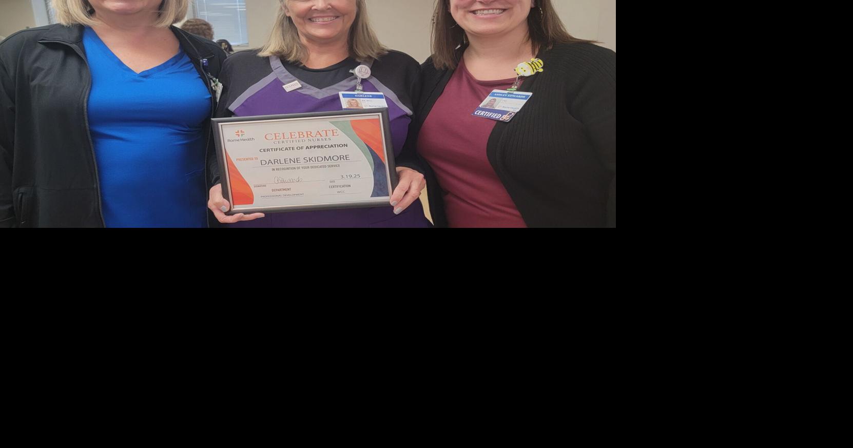 COMMUNITY SNAPSHOT: Certified nurses honored at Rome Health | Health ...